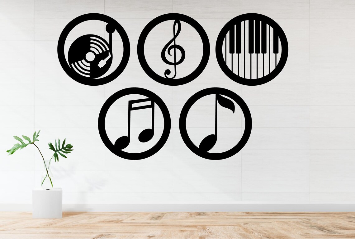 Music Svgmusic Note Svgmusical Svg Laser Cut Dxf Files - Etsy