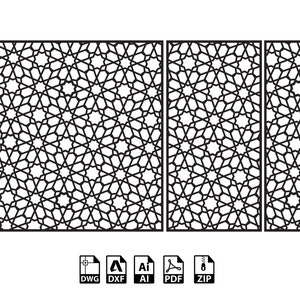Dxf Panel Garden Decorative Panels. Vector Files for Laser, Room ...
