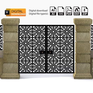 Panel Dxf DXF File for Laser Cut Garden Gate Dxf Svg Files Plasma ...