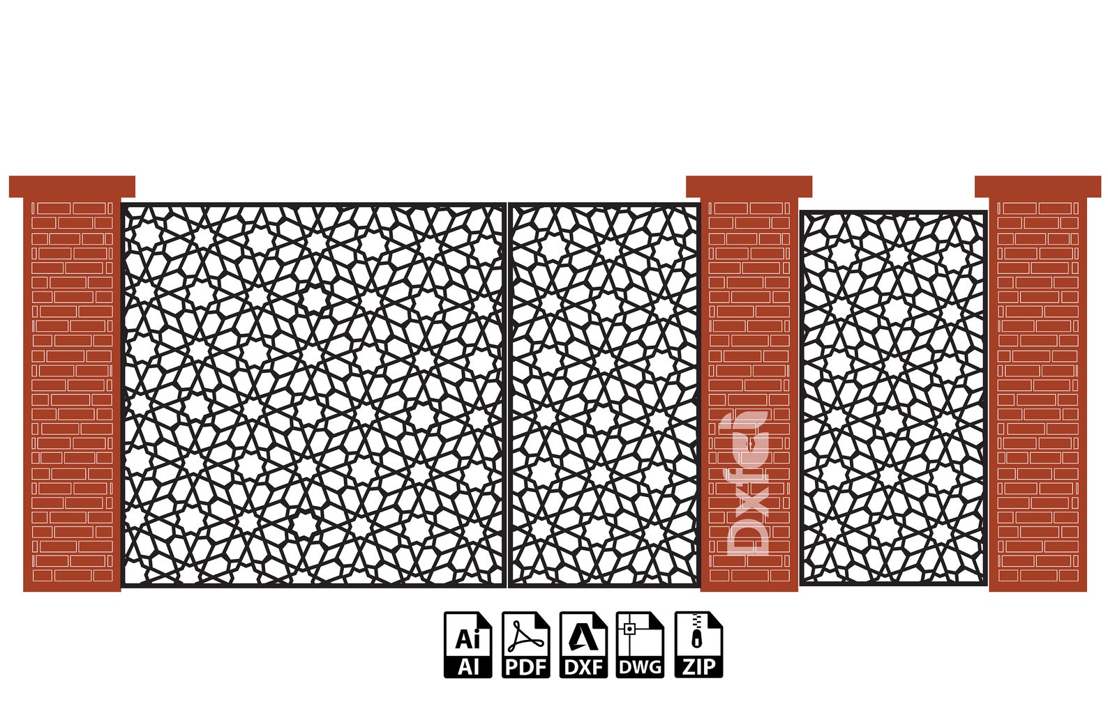 Dxf Panel Garden Decorative Panels. Vector Files for Laser - Etsy