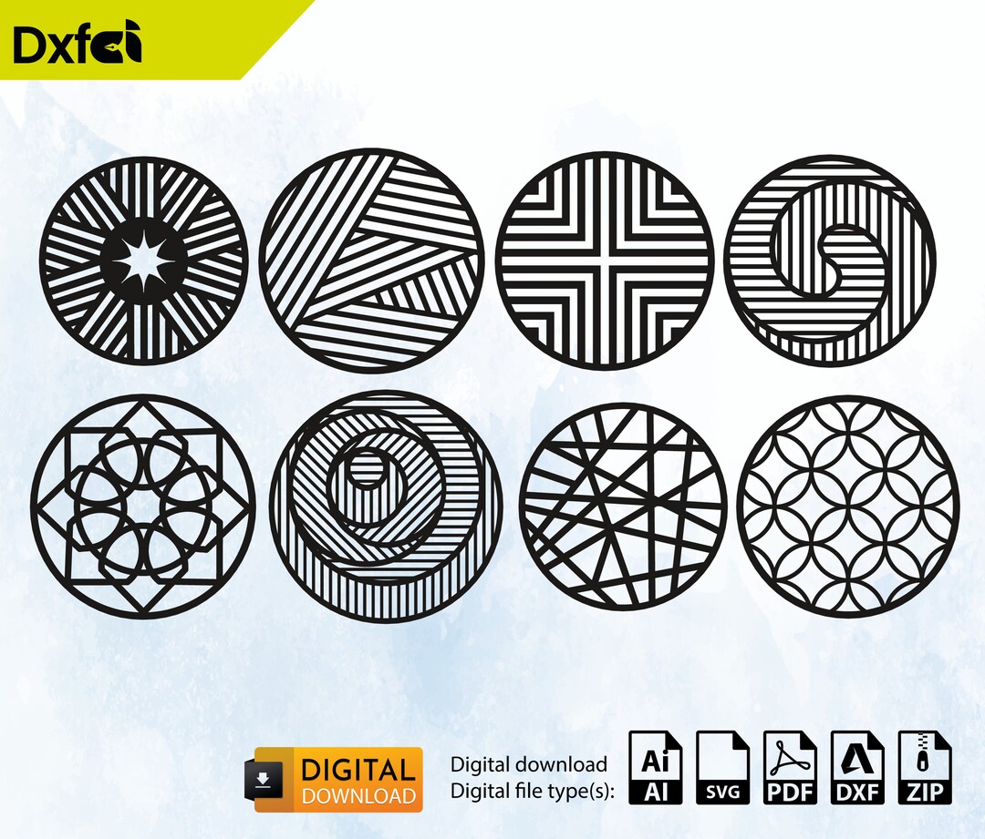 Monogram Svg Dxf Files Wall Decor CNC File, Laser Cutting File Dxf, Svg ...