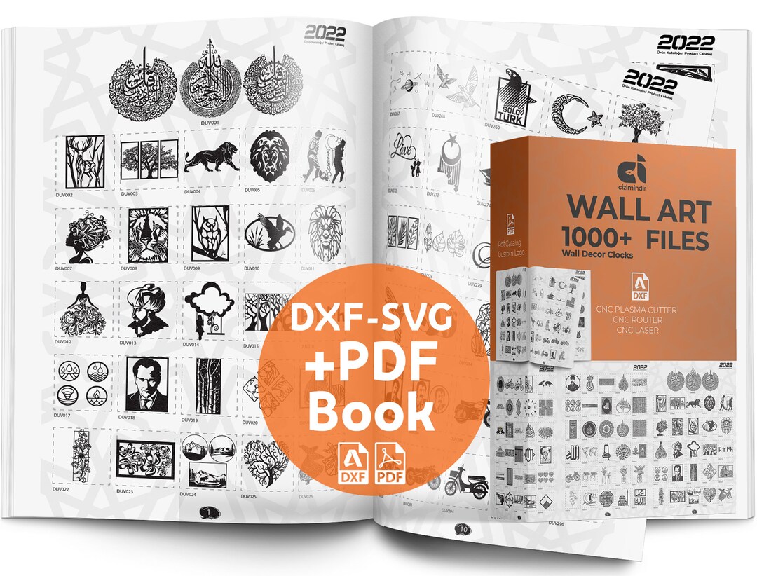 Buy Mega Wall Art 1000 pcs Decor Svg Dxf Laser Cut Dxf Files Home Decor ...