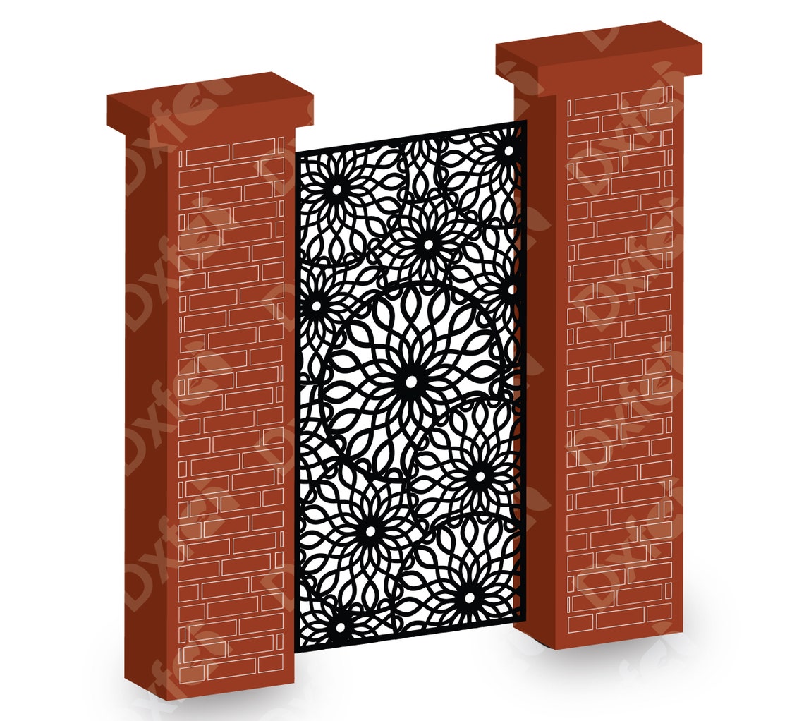 Metal Gate Dxf Panel Garden Door Dxf Raund Plasma Panel Garden - Etsy