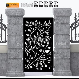 Panel Gate Dxf Svg Files #3010 Files Panel Dxf Laser Cutting , Garden ...