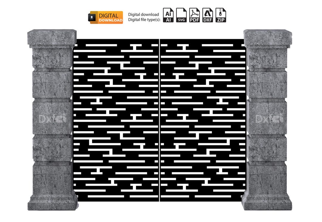 Panel Dxf DXF File for Laser Cut Garden Gate Dxf Svg Files Plasma ...