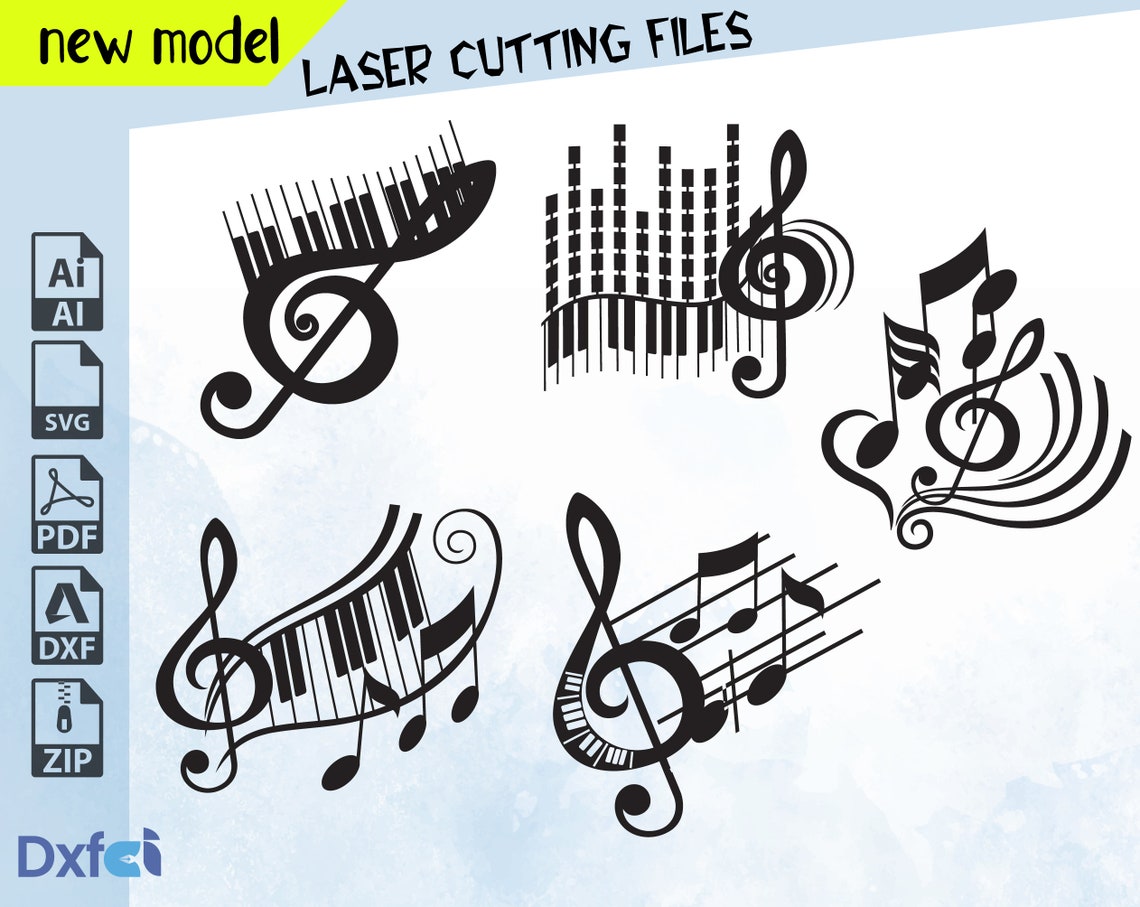 Music Decor for Wall Bundle Music Notes SVG Musical Notes - Etsy