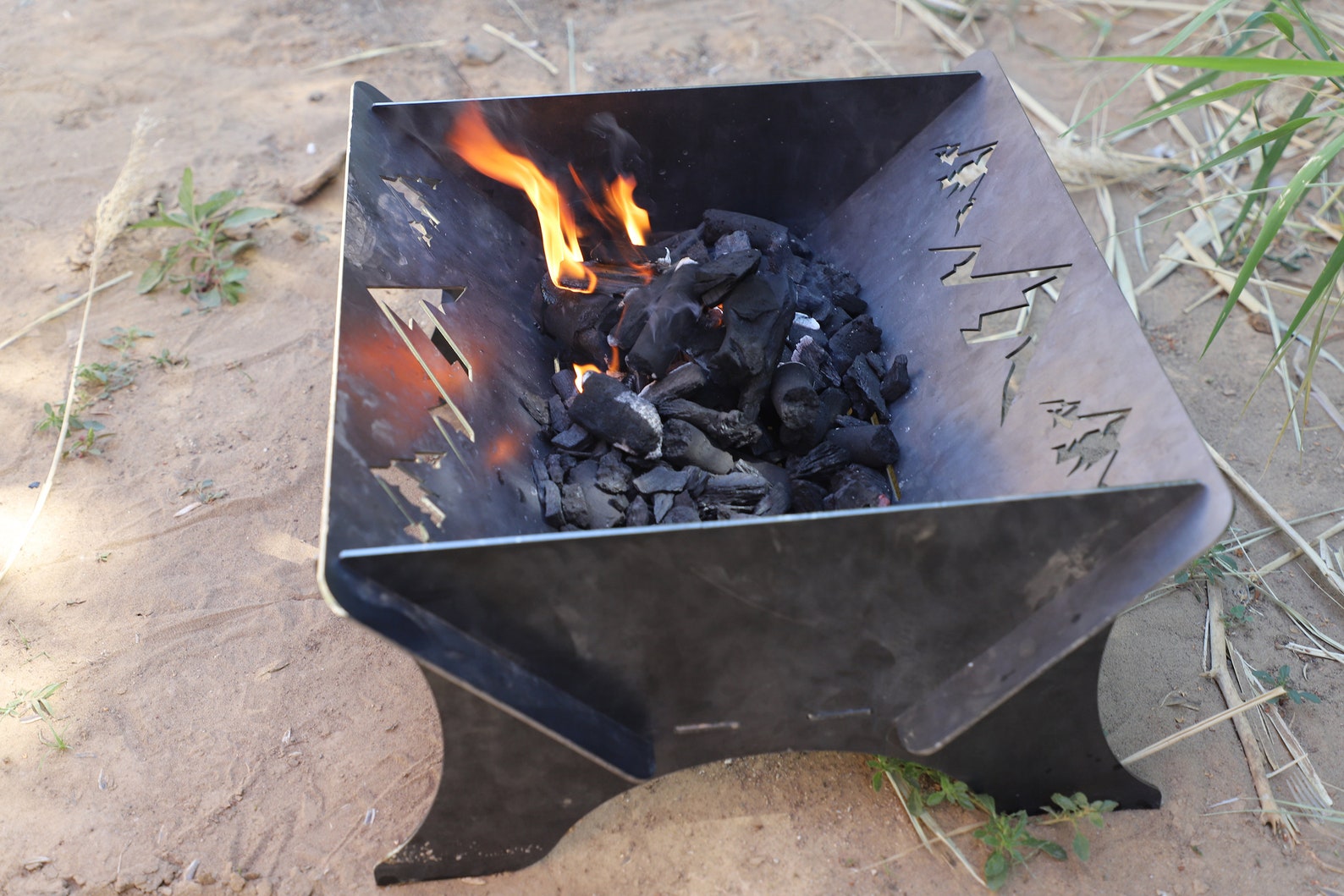 Fire Pit Dxf Svg Fire Pit Plasma Cut File Portable Grill Fire - Etsy