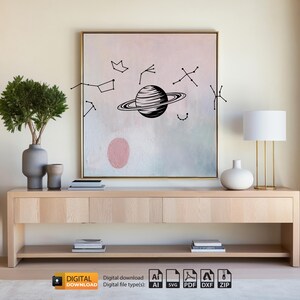 Saturn Planet SVG Dxf Files | Space Wall Decor | Laser Cut & CNC Files ...