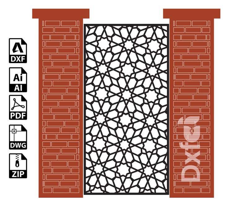 Dxf Panel Garden Decorative Panels. Vector Files for Laser - Etsy