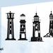 Lighthouse Svg Bundle ,lighthouse Vector File, Dxf Laser Cut Files Sea ...
