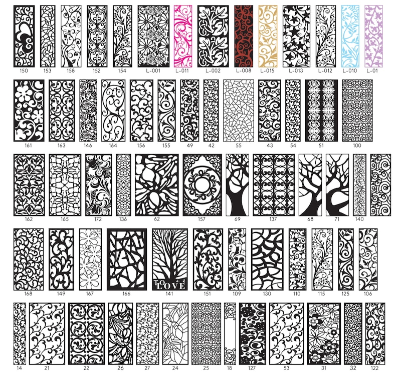 Panel Collection 500cnc Files Panel Dxf Svglightburn Art - Etsy Canada