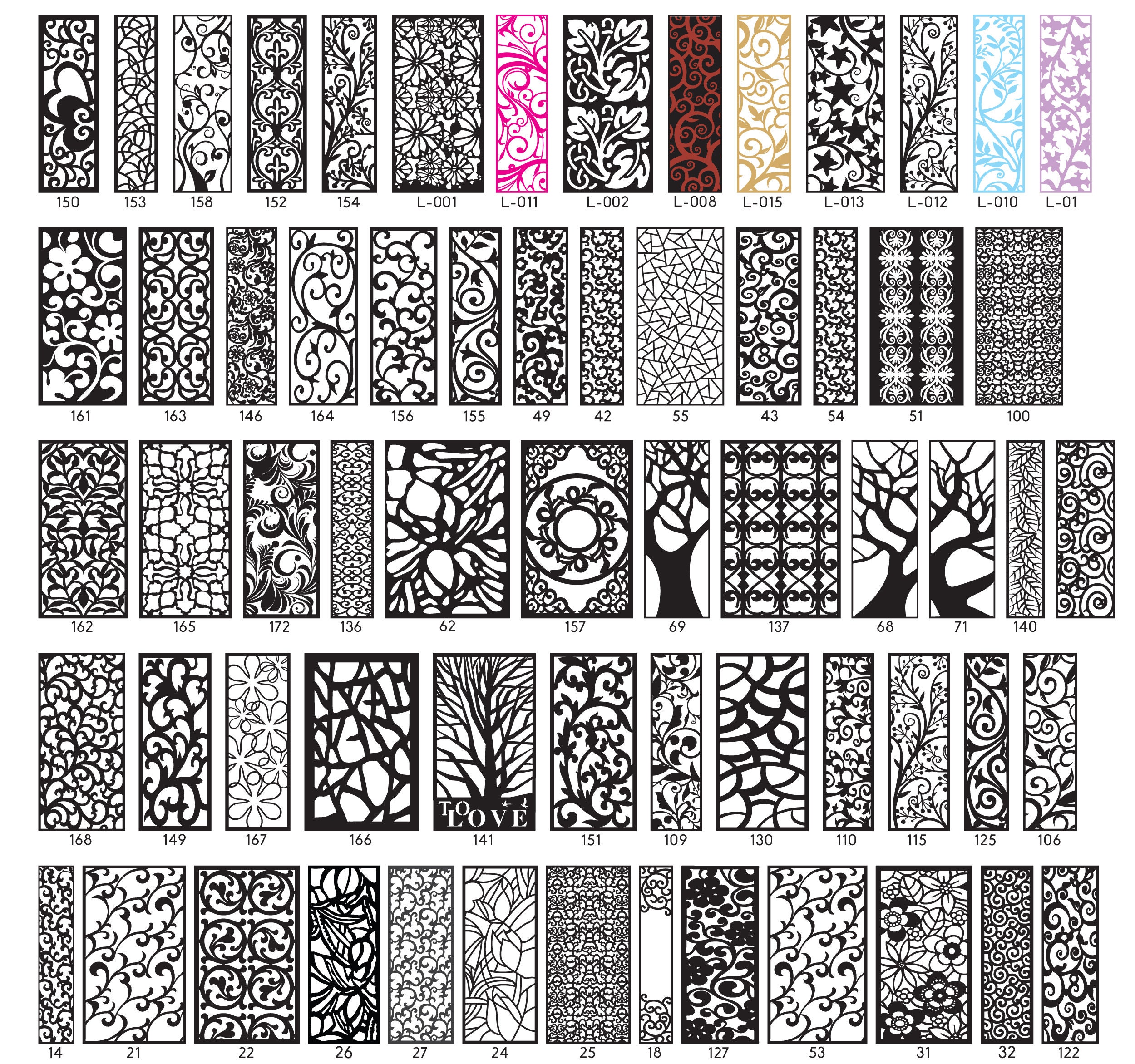 Panel Collection 500cnc Files Panel Dxf Svglightburn Art - Etsy Canada