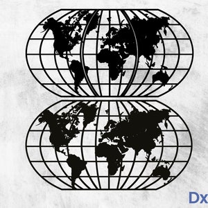 World Map SVG: Vector Cut Files for Cricut (digital Download) - Etsy