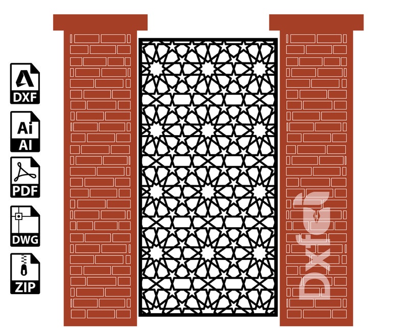 Islamic Dxf Files Morocco Jali Stencil Iarabic Dxf Geometric - Etsy UK
