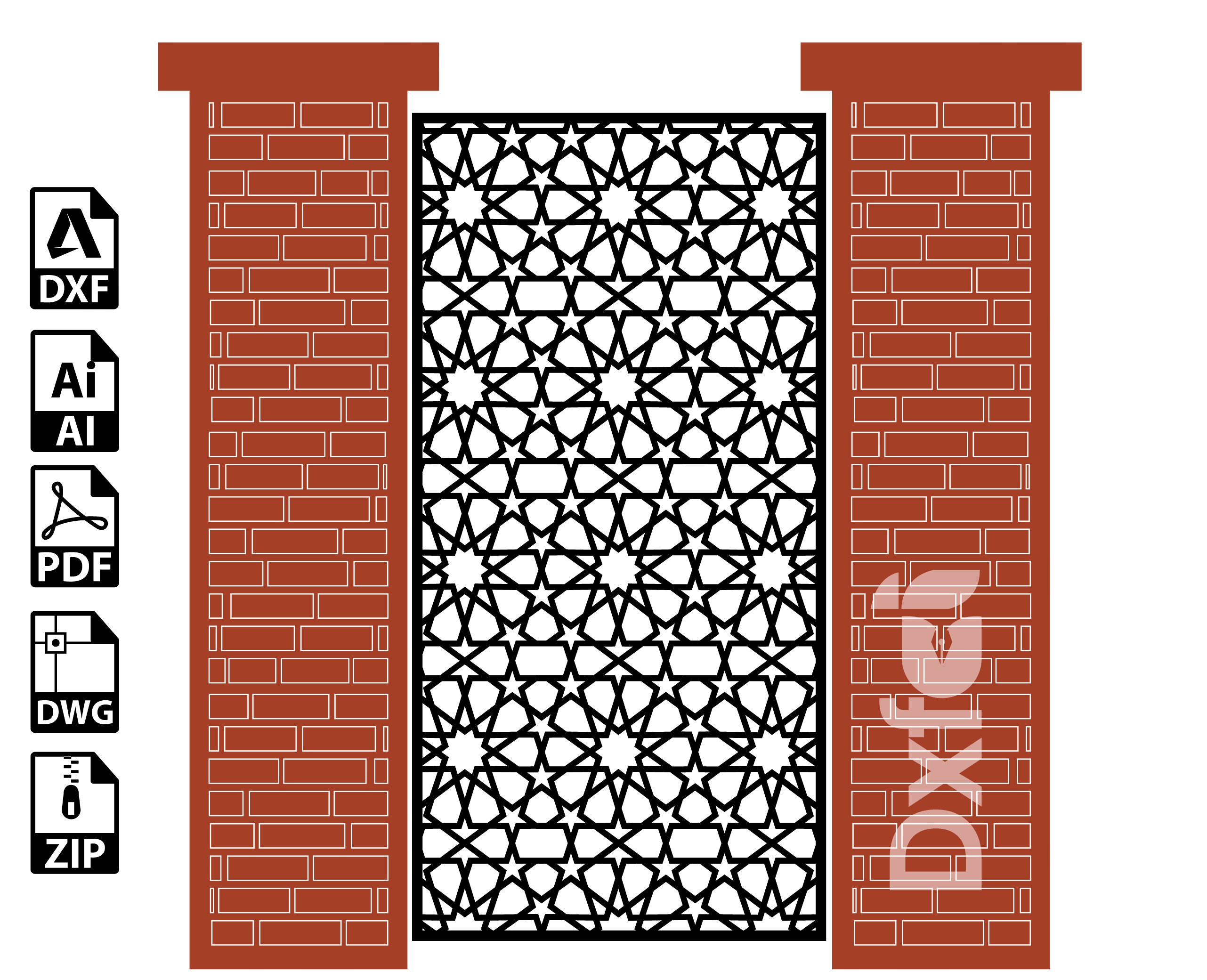Islamic Dxf Files Morocco Jali Stencil Iarabic Dxf Geometric - Etsy UK