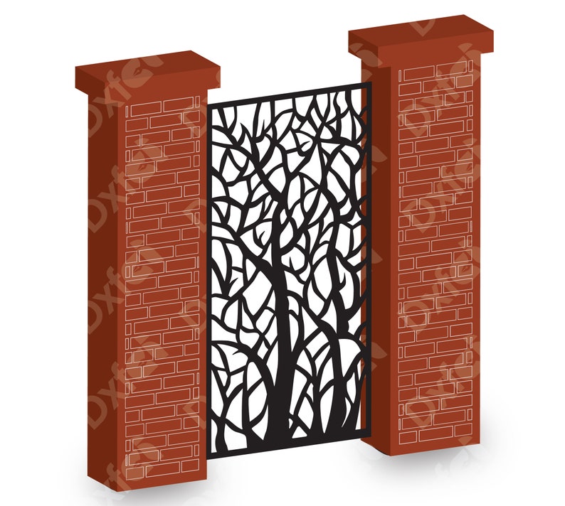 Tree Panel Dxf Garden Beech Panel Gate Dxf Iron Garden - Etsy