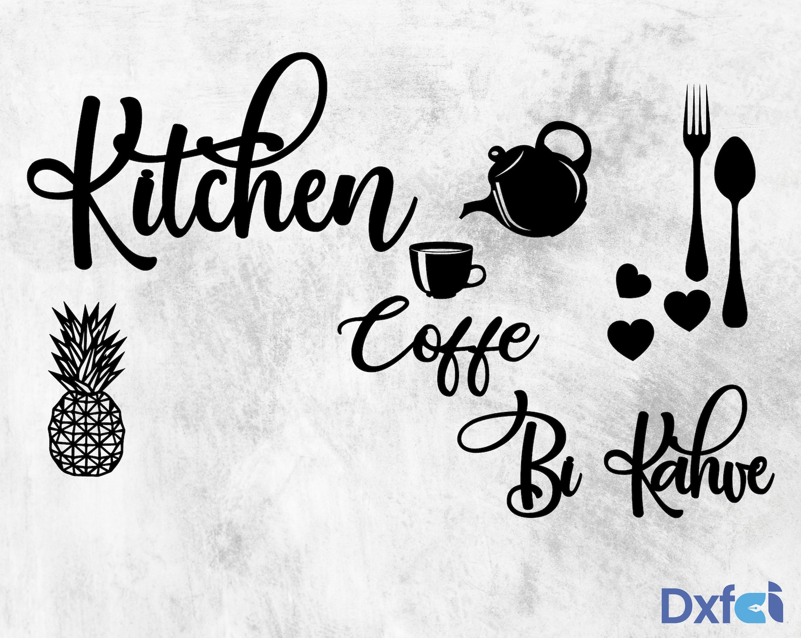 Kitchen Svg, Kitchen Svg Bundle, Kitchen Cut File, Caffe Coffee Svg ...