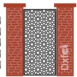 Main Gate Garden Doors Gate Design Svg | Iron Main Swing Gate Dxf ...