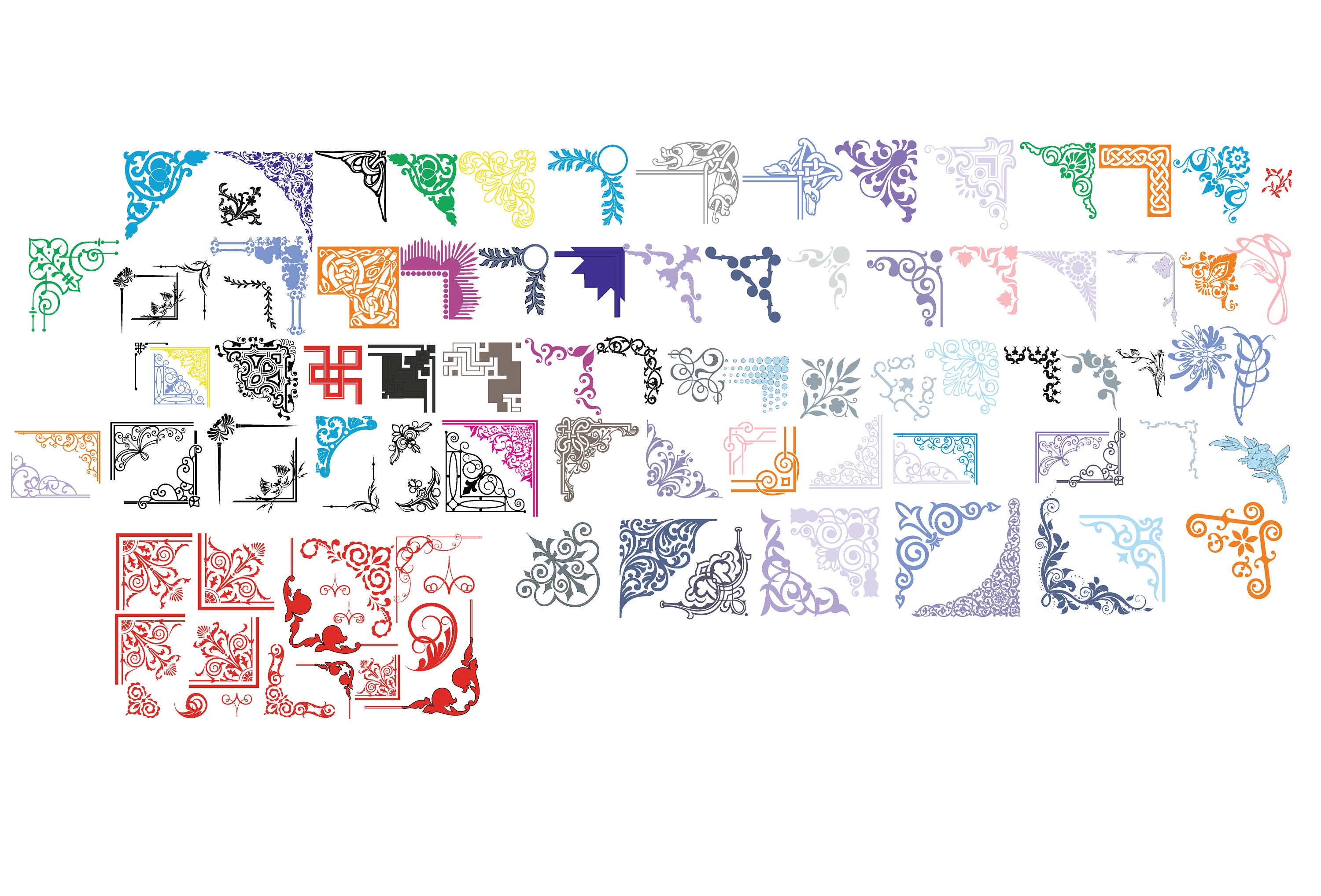 2000 Corner Svg Corner Design Svg Cdr Ai Corner Design - Etsy