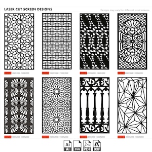 Dxf Plasma Cut,room Divider Laser 48pcs+ 97- 144 CNC Files Dxf, Svg, Ai ...