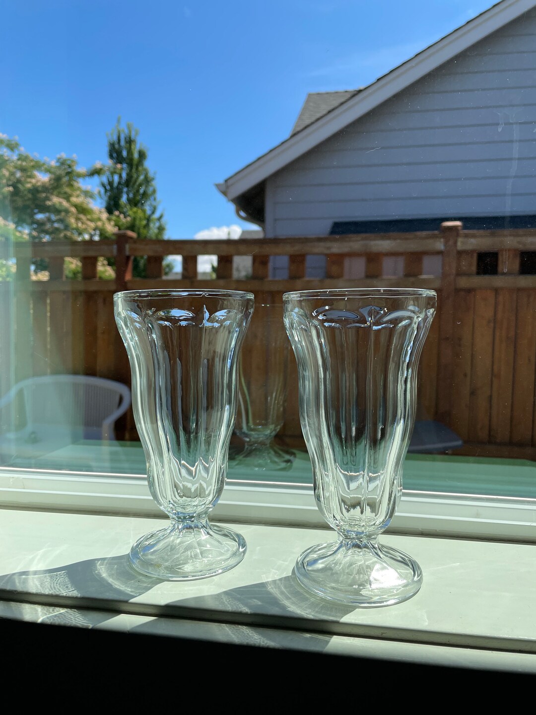 Vintage Milkshake Glasses (set of 2) - Etsy