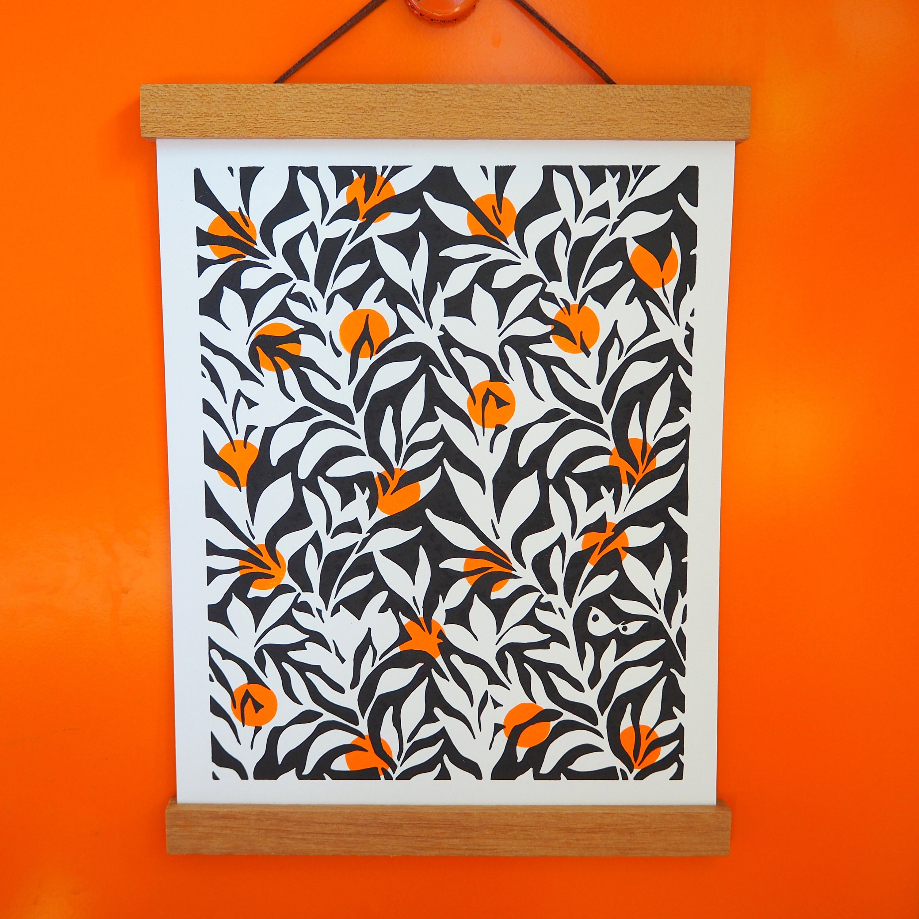 Tangerine Dreams - Handprinted Linocut Relief Print (Editioned) sold by ...