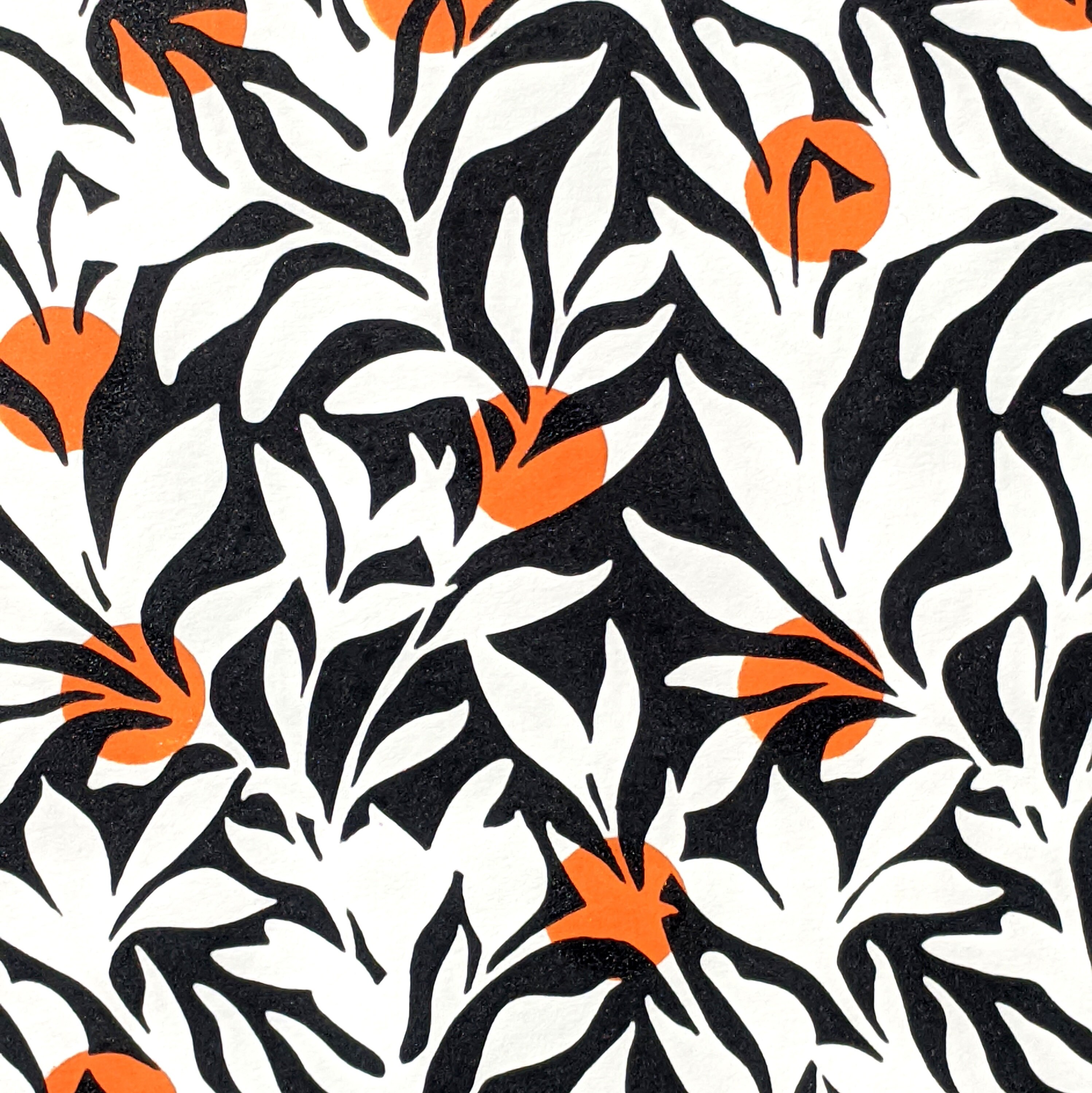 Tangerine Dreams - Handprinted Linocut Relief Print (Editioned) sold by ...