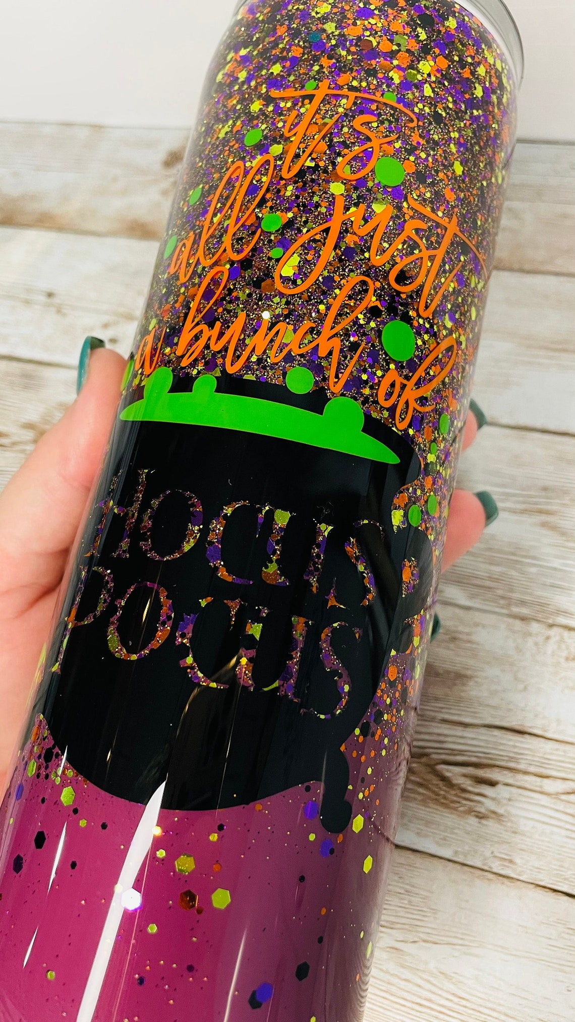 A Bunch of Hocus Pocus Purple Green Black Tumbler - Etsy