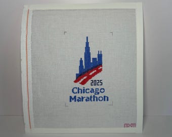 N Wells Street Chicago Needlepoint Canvas -18 Mesh - Etsy