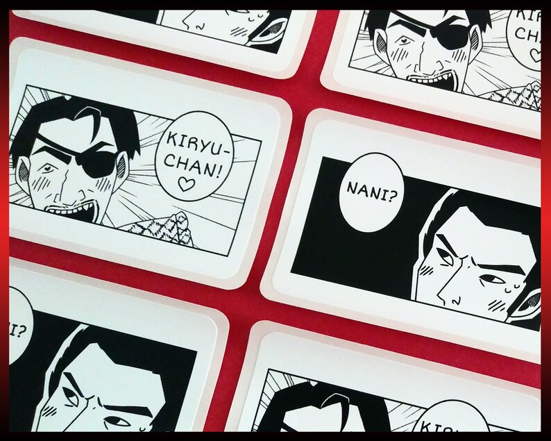 Kiryu Kazuma And Goro Majima Manga Panel Stickers Yakuza Ryu Ga Gotoku