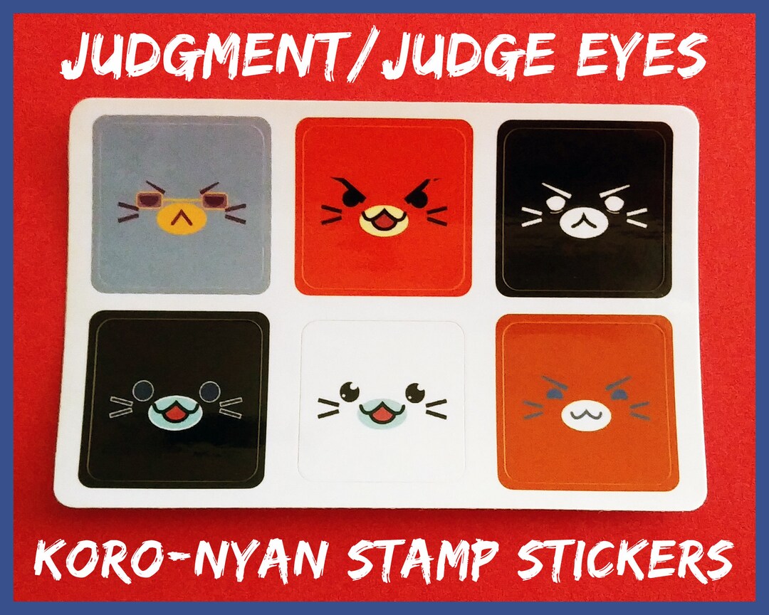 Koro-nyan Judgement/judge Eyes Stamp Stickers - Etsy