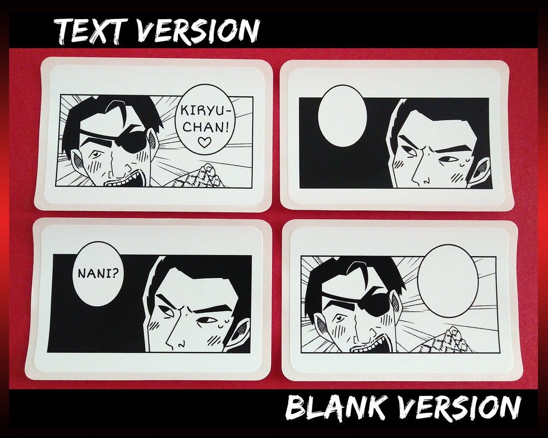 Kiryu Kazuma and Goro Majima Manga Panel Stickers | Yakuza | Ryu Ga ...