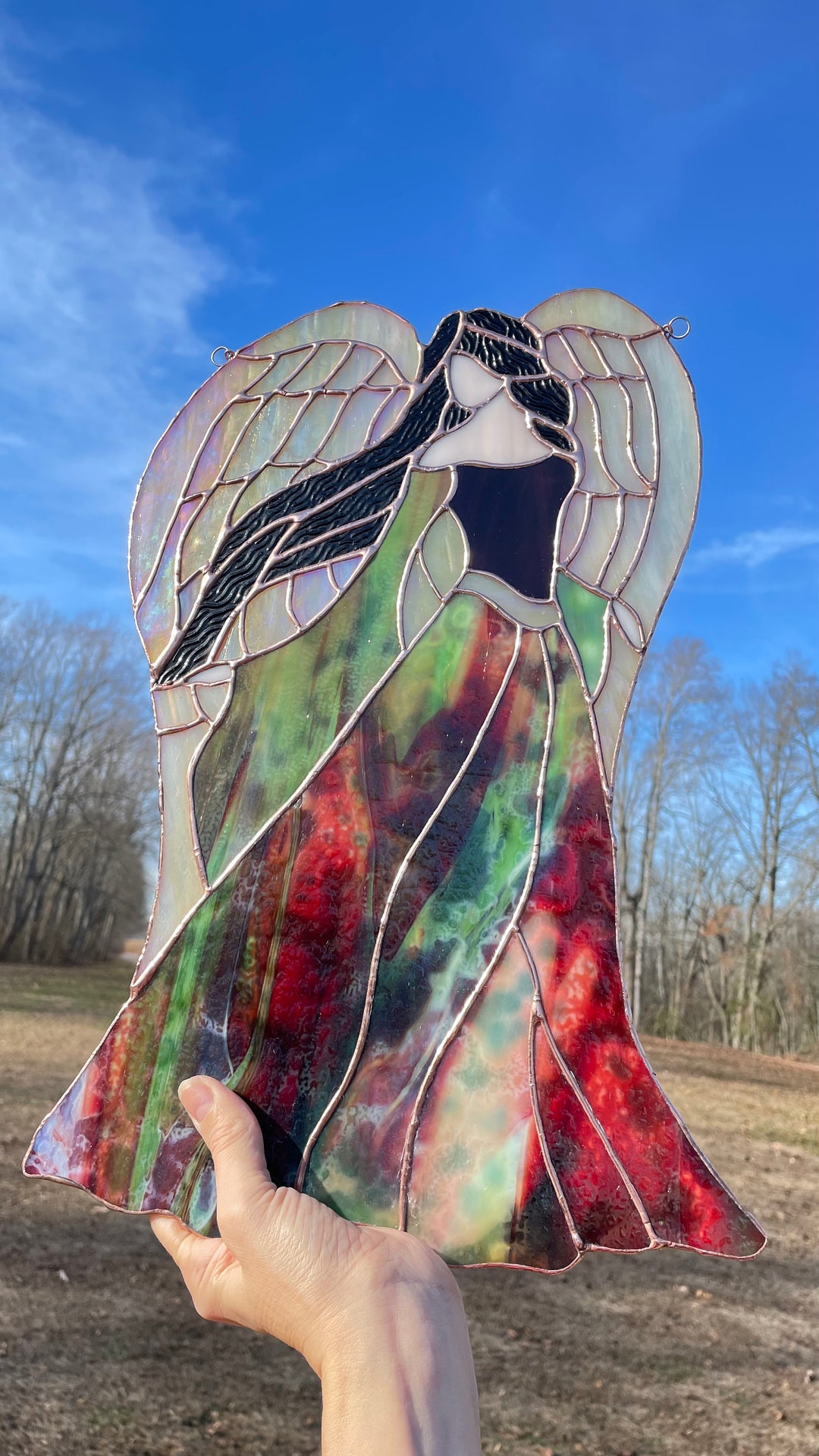 Stained Glass Lady Angel - Etsy