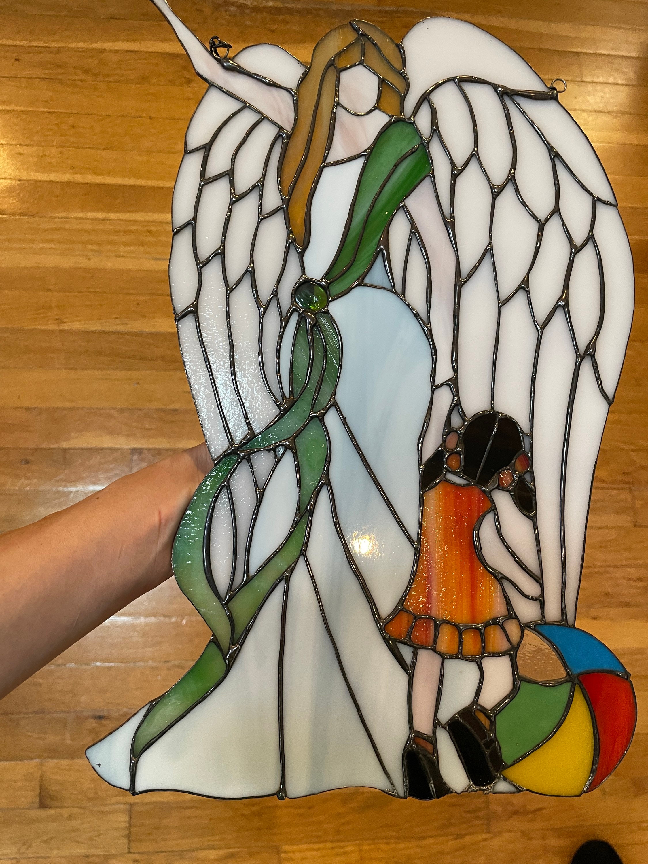 Stained Glass Girl’s Guardian Angel - Etsy