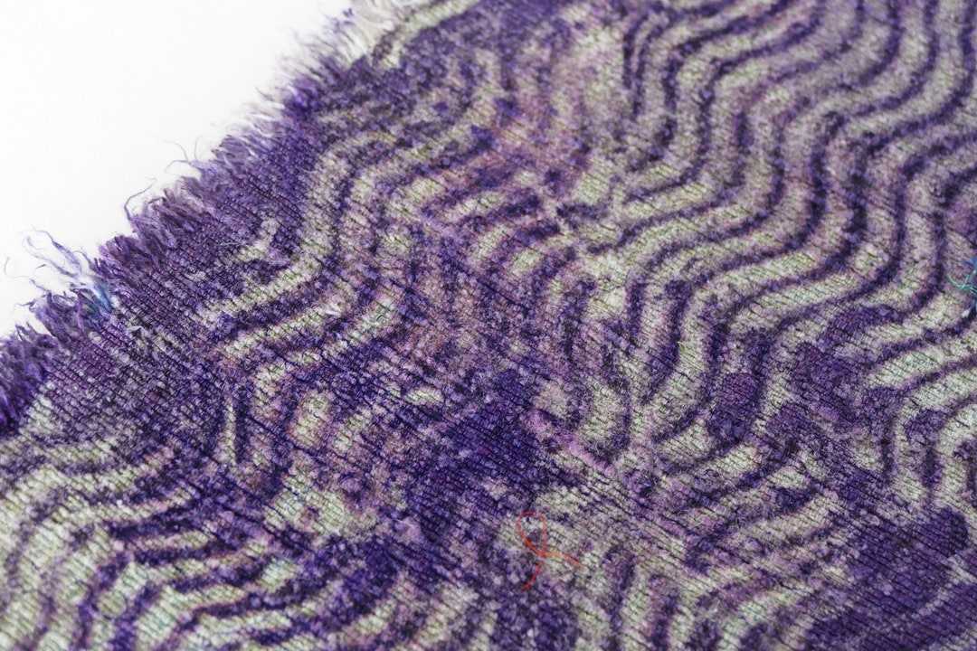 Hand-printed Silk Tussah Test Fabric, 20x16 Inches Purples & Pink ...