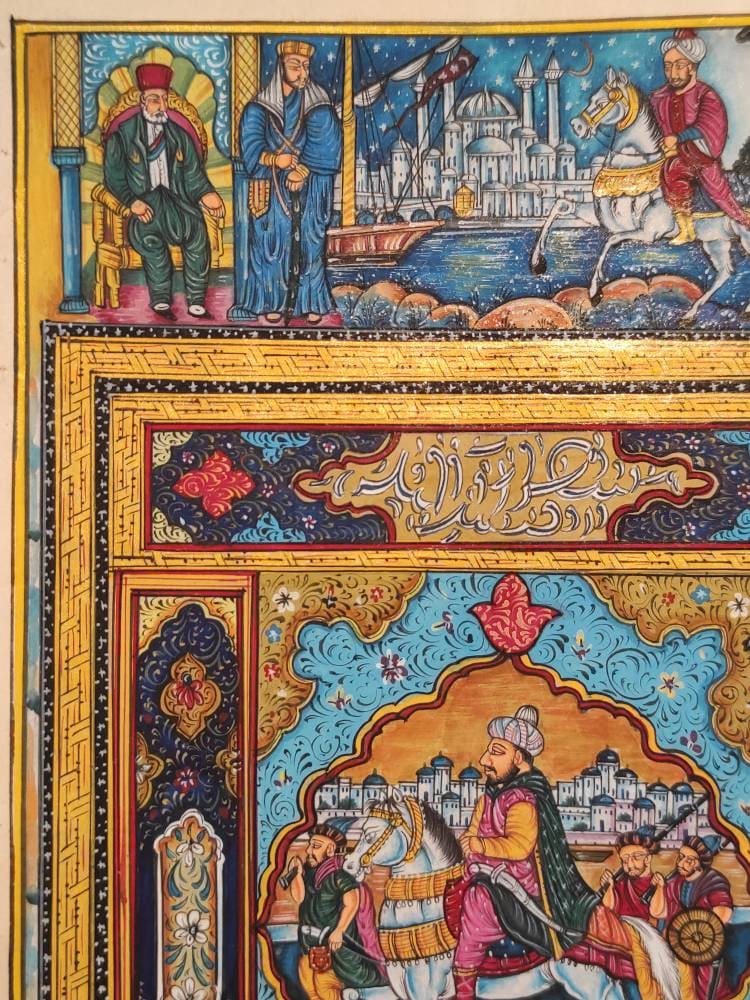 Miniature Art, Turkish Miniature, Art on Antique Paper, Ottoman ...