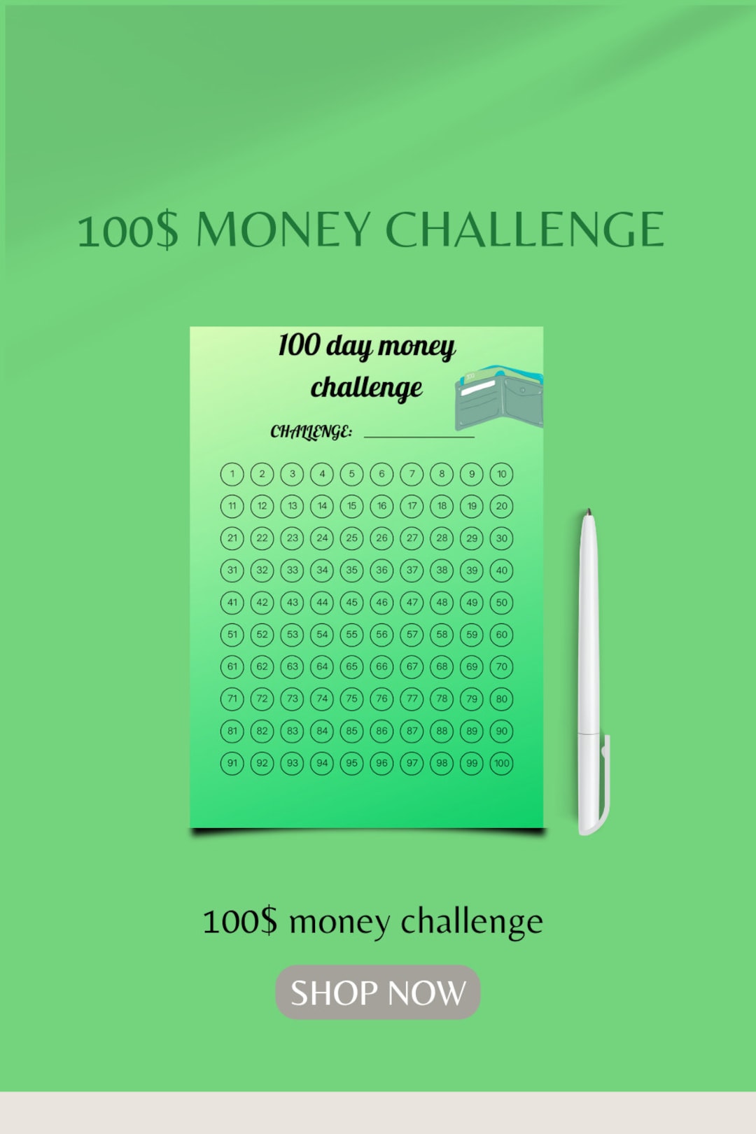 Digital Savings Challenge Printable Planner Page to Add to Your Planner ...