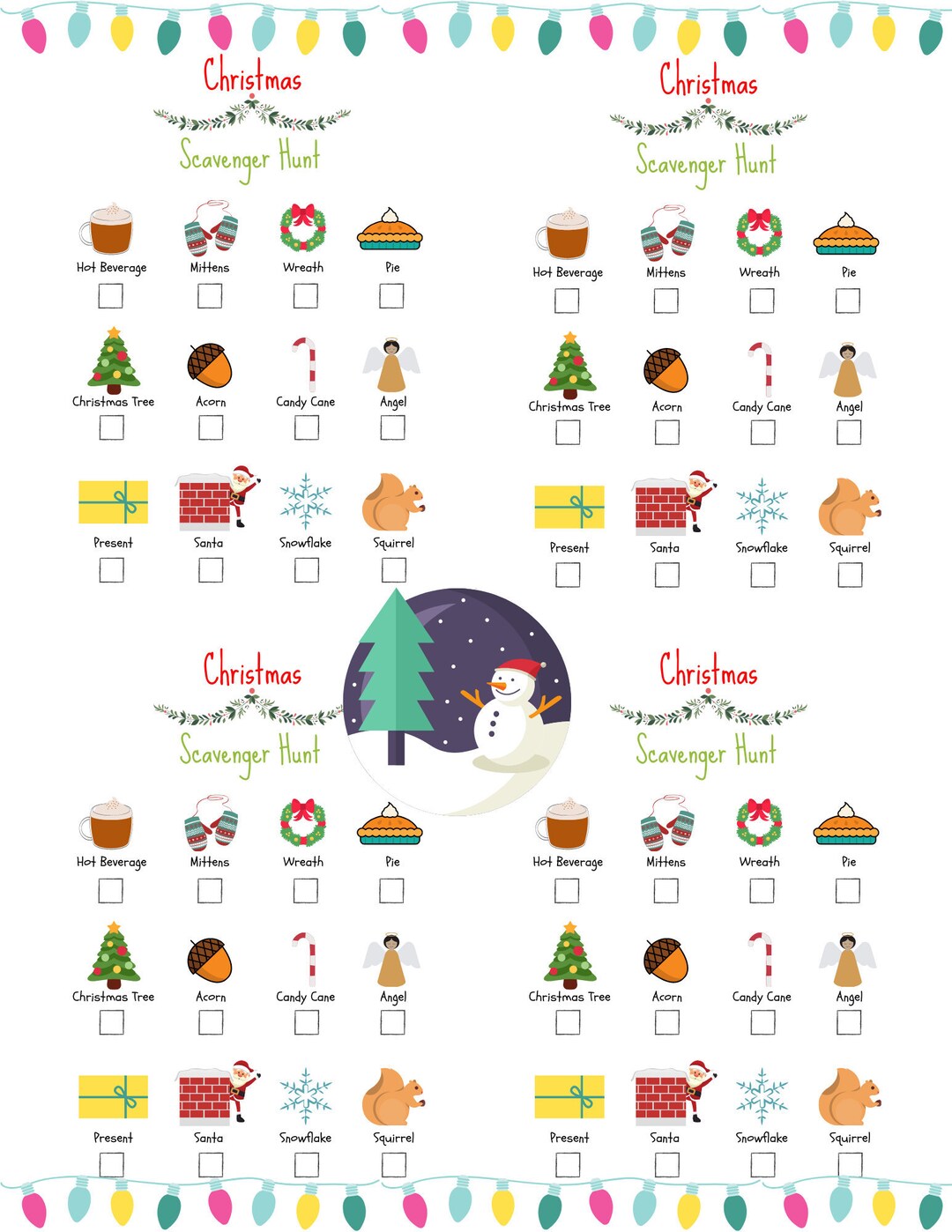 Printable Christmas Scavenger Hunt Bundle - Etsy