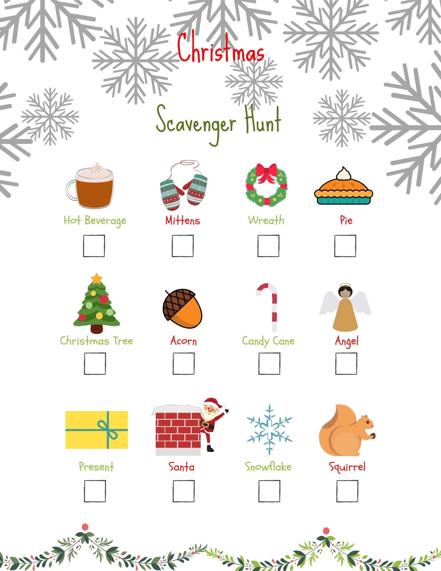 Printable Christmas Scavenger Hunt Bundle - Etsy