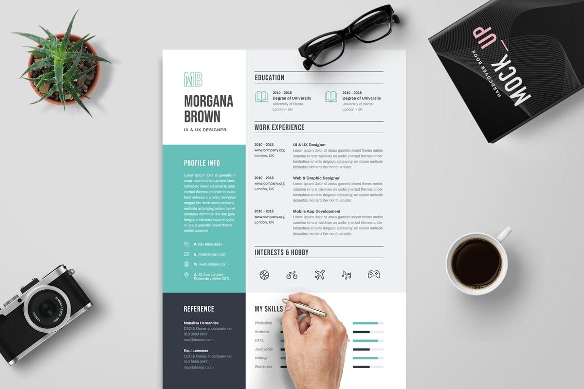 Modern Resume Template 2022 Resume Template for Adobe - Etsy