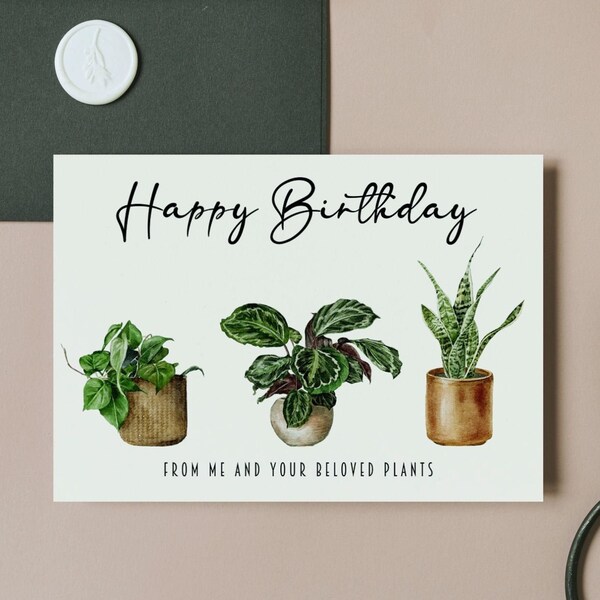 Plant Birthday Cards - Etsy
