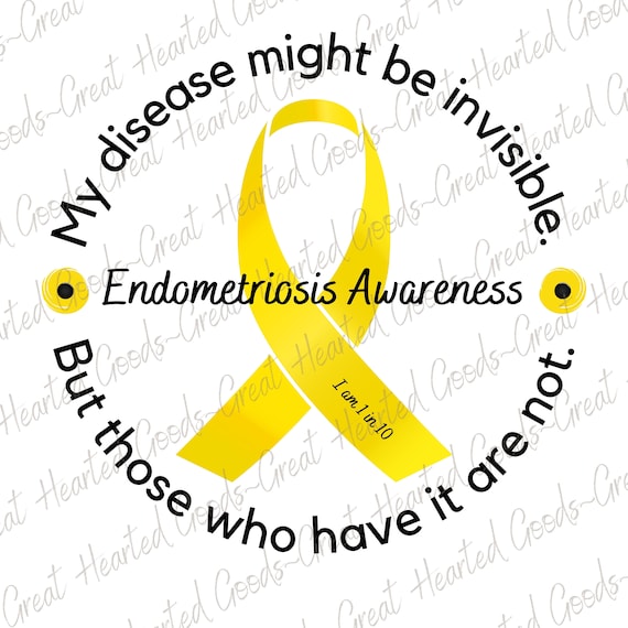 Endometriosis Yellow Ribbion Raising Awareness For Endometriosis