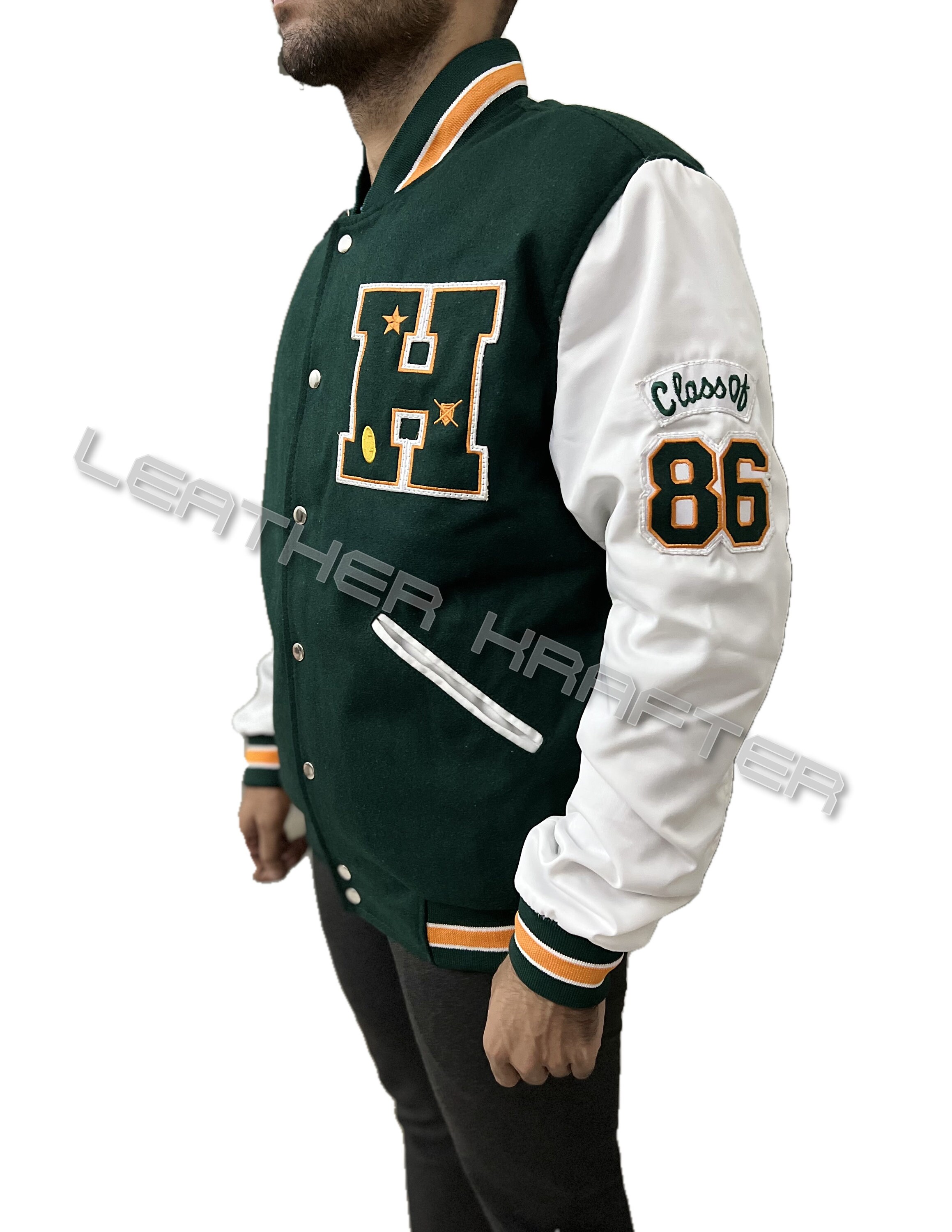 S.T Hawkn Basketball Bomber Lettermen Wool Varsity Jacket - Etsy