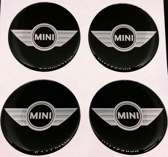 4x MINI COOPER Hubcaps Resin Stickers 3D Effect. Spare Car - Etsy
