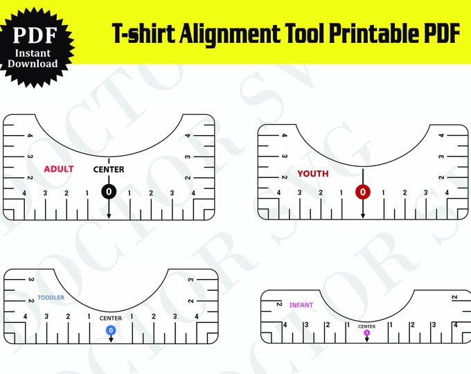 T-shirt Placement Ruler, T-shirt Alignment Tool, Centering Tool ...