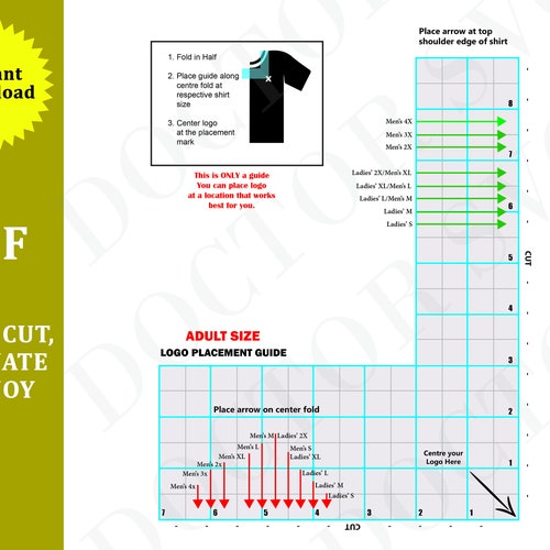 T-shirt Ruler Alignment Tool Shirt Placement Guide - Etsy