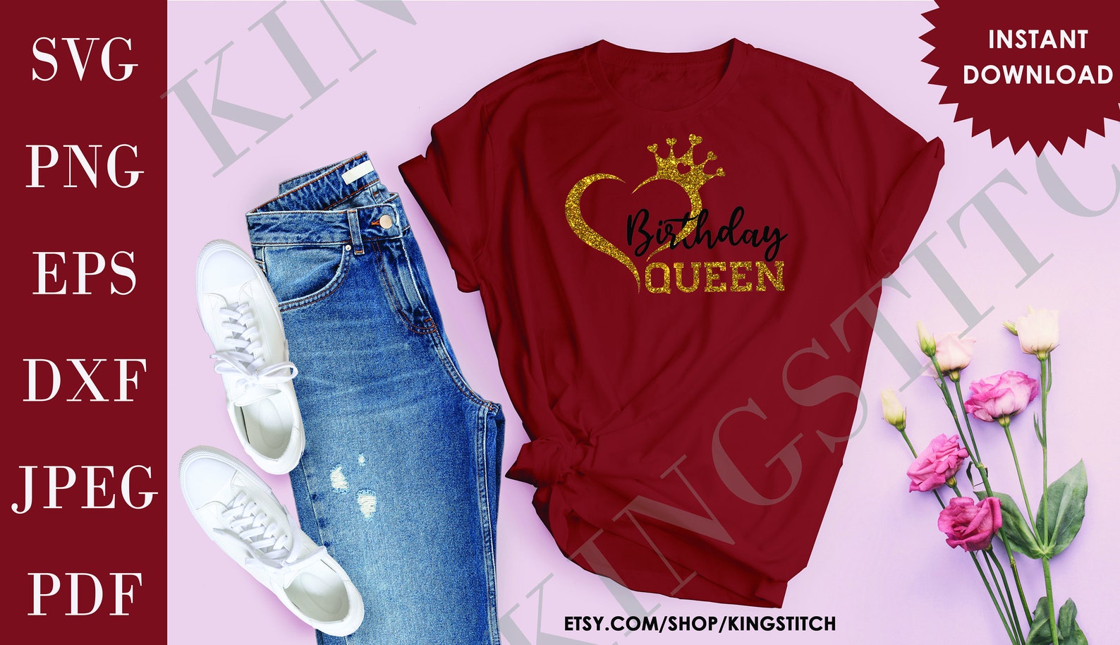 Birthday Queen SVG Birthday Girl svg Crown Queen Birthday | Etsy
