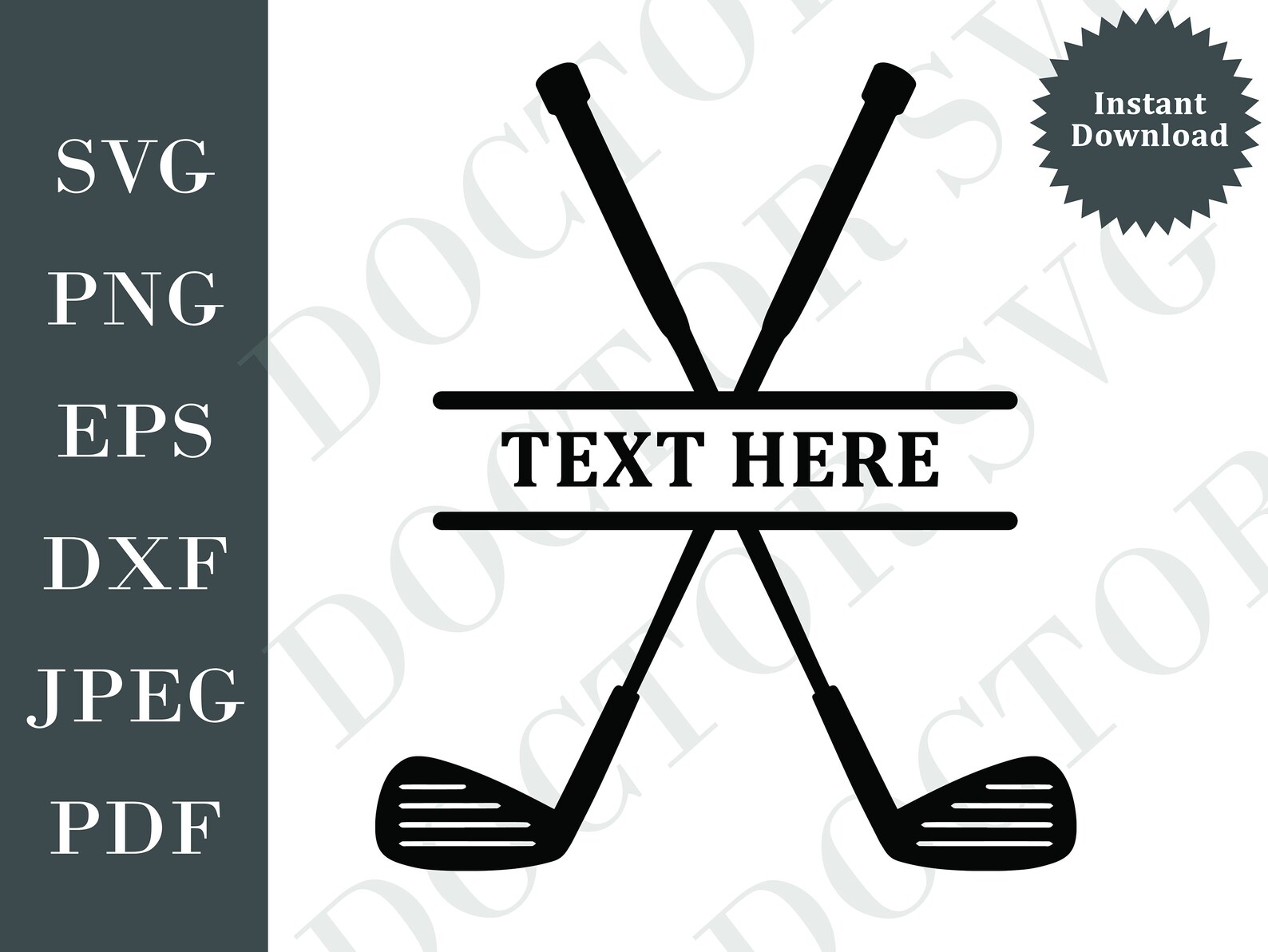 Golf SVG, Golf Name Frame, Golf Monogram, Monogram Svg, Cutting File ...