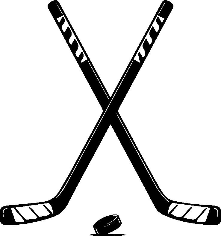 Crossed Hockey Sticks, Hockey Puck, Hockey Stick Cricut Png Hockey ...
