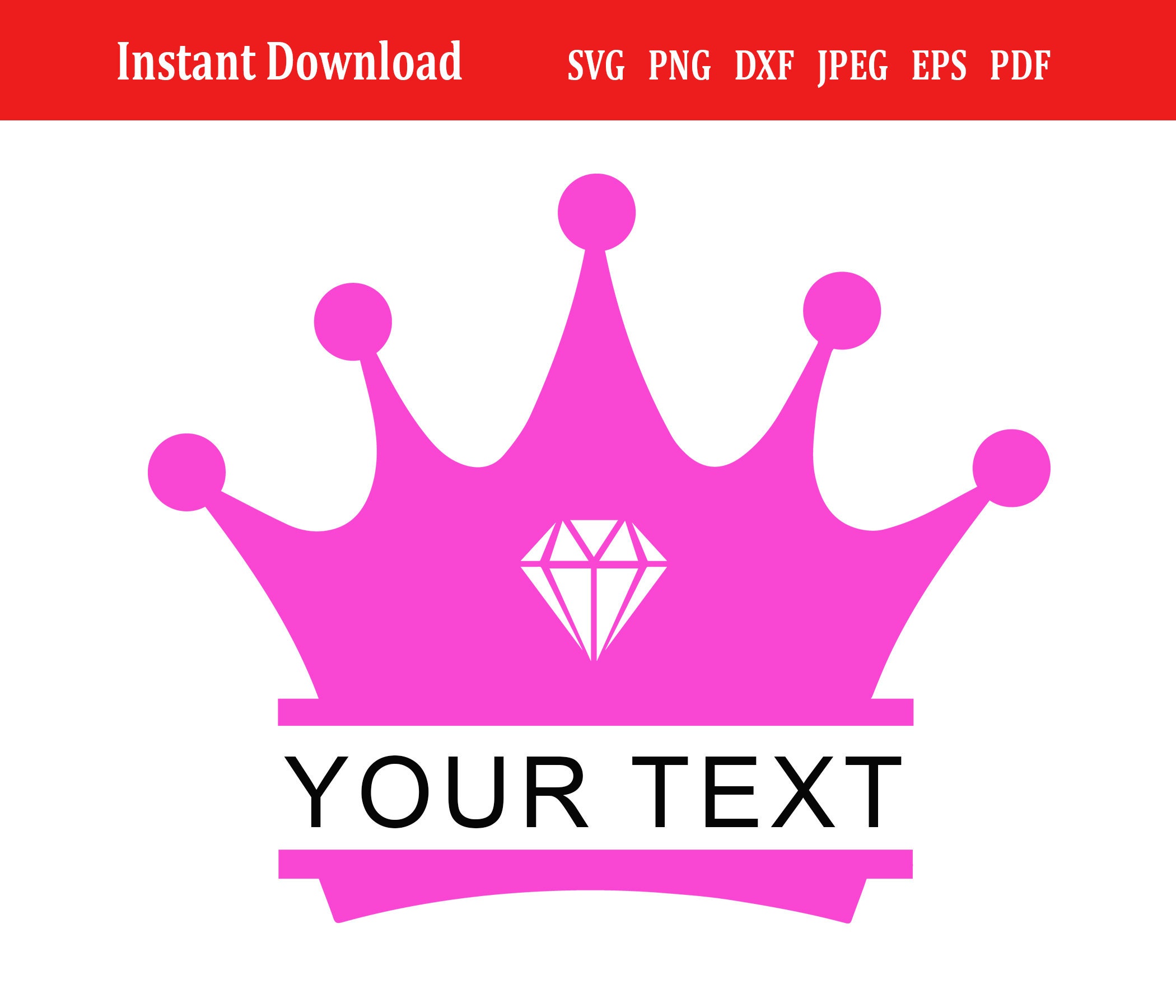 Crown Monogram Svg, Crown Monogram, Crown Svg, Crown Clip Art, Princess ...